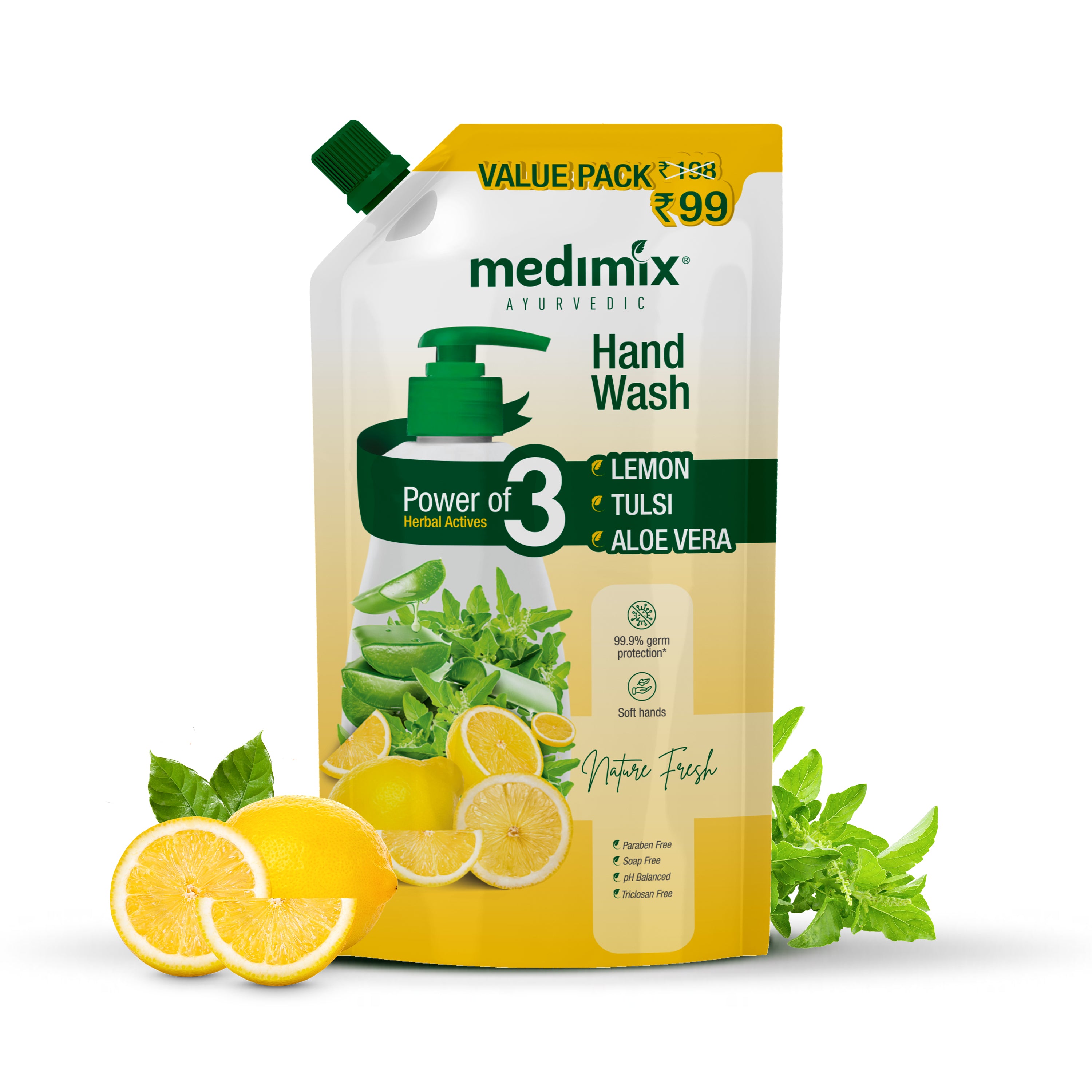 Buy Medimix Fresh Handwash Powered With Lemon, Tulsi & Aloevera Online